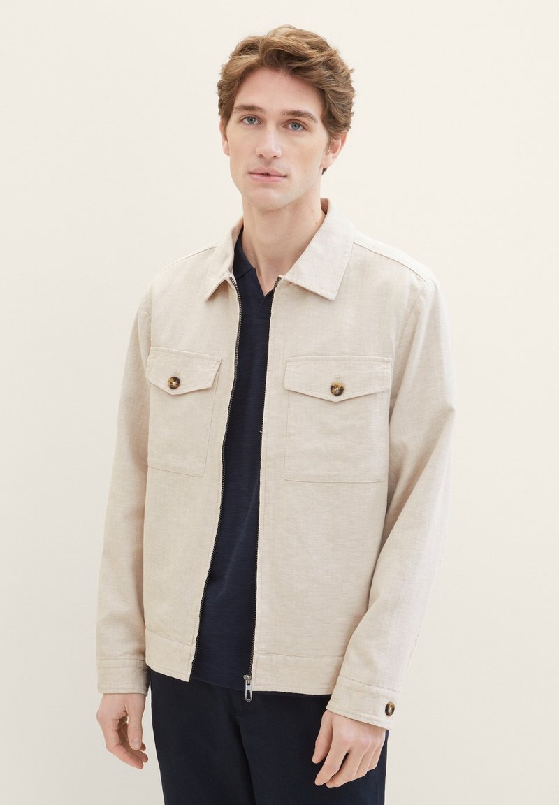 TOM TAILOR Leichte Jacke - camel beige herringbone/beige - Zalando.de