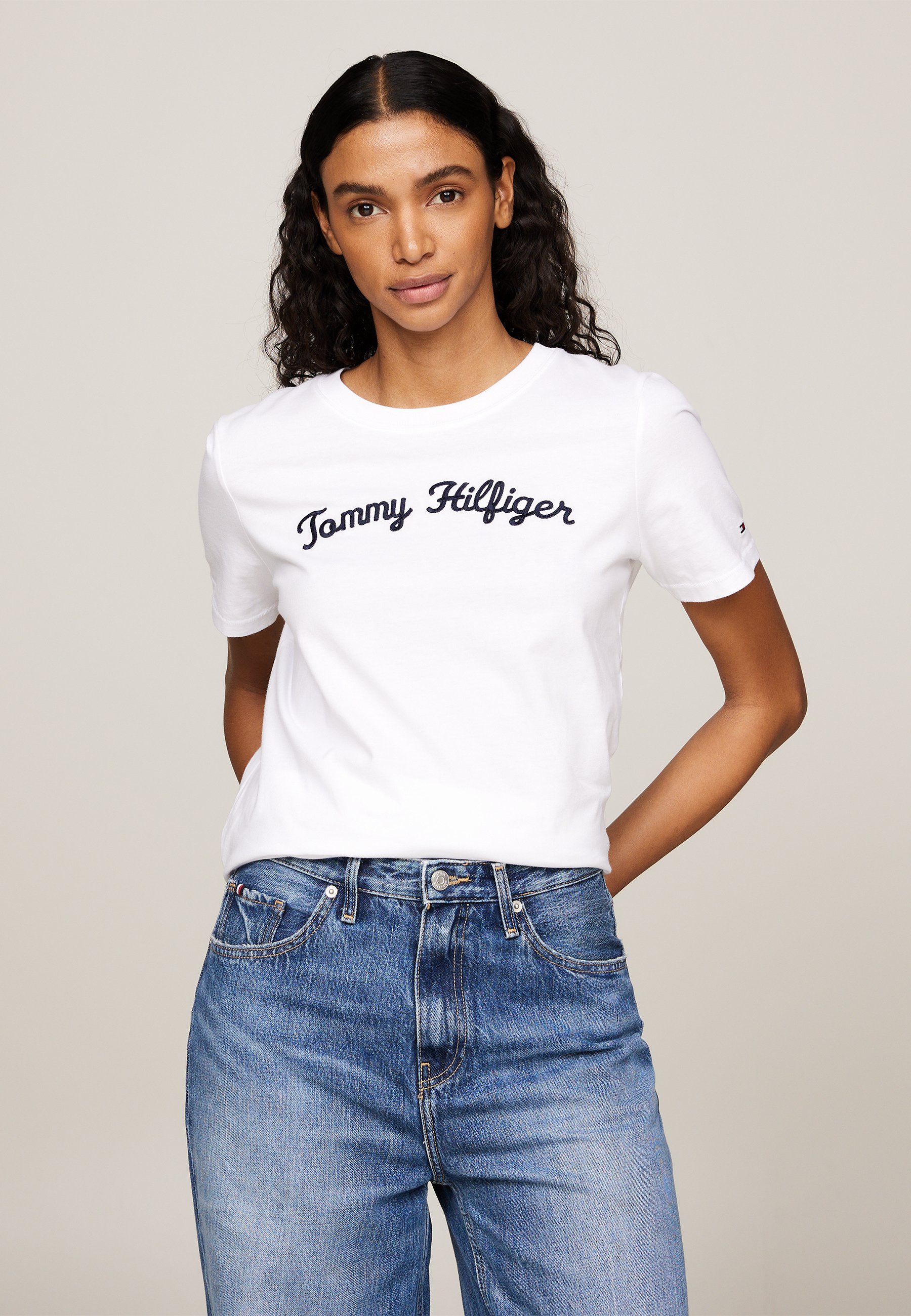 White t shirt tommy hilfiger womens store