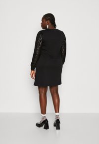 Vero Moda Curve VMCHARLOTTE SEQUINS SHORT DRESS - Robe de soirée - black/noir - ZALANDO.FR