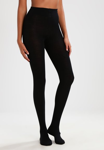 FALKE WARM DELUXE 80 DENIER OPAQUE MATT - Strumpfhose - black/schwarz ...