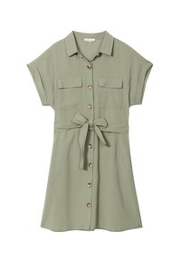 Cache Cache FLIESSENDES MIT GÜRTEL - Vestido camisero - vert kaki/verde ...