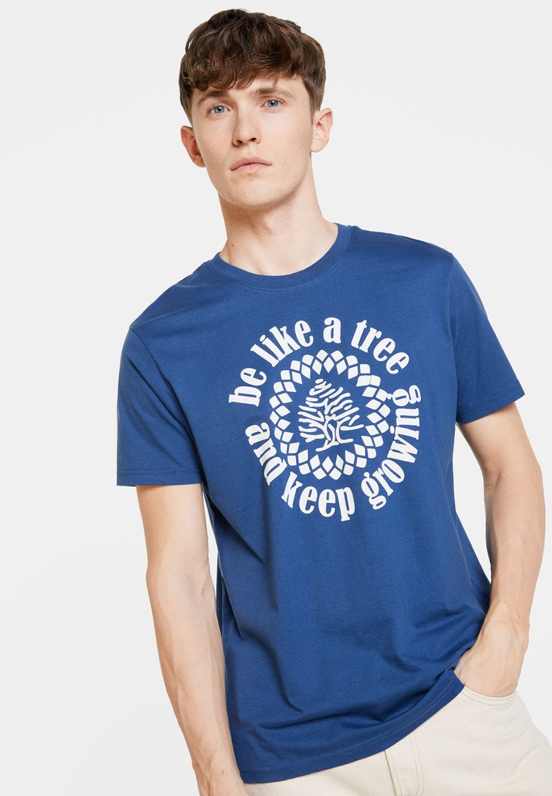 Springfield T-Shirt print - blue/blau - Zalando.de