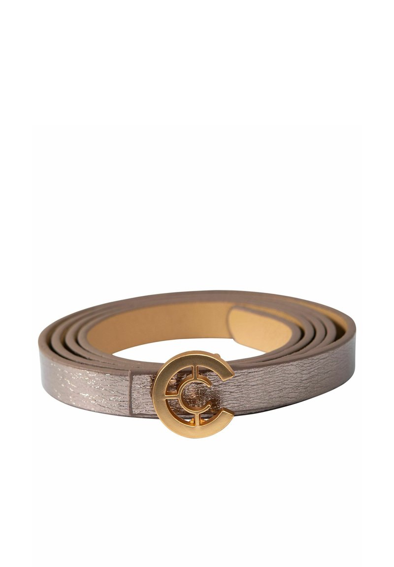 Coster Copenhagen SMALL LOGO - Belt - metallic mud gold buckle/gold ...