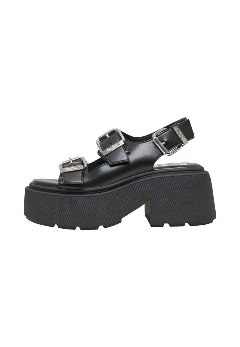 Buffalo VICIOUS ATHENA BUCKLE - Platform sandals - black - Zalando