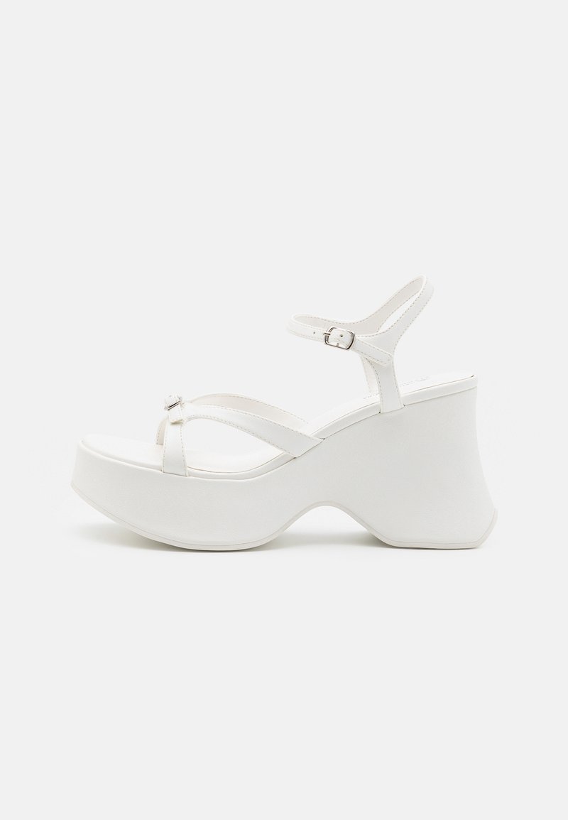 Call it Spring GROOVYY - Sandały na platformie/biały - Zalando.pl