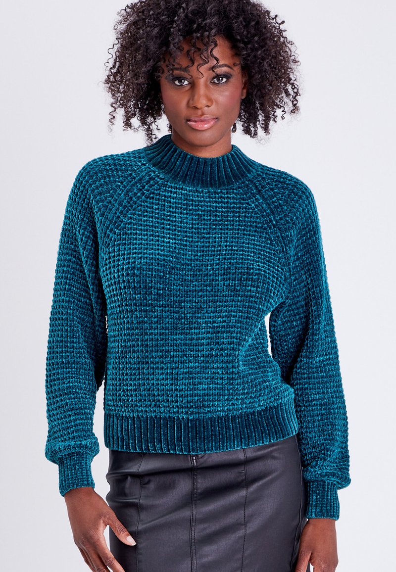 Cache Cache RAUPENKRAGEN NACH OBEN - Jersey de punto - vert émeraude ...