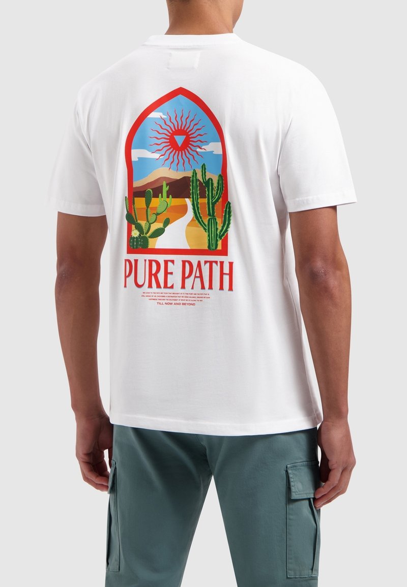 Pure Path CREWNECK - Print T-shirt - white - Zalando.de