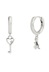 COACH SIGNATURE MINI REXY MISMATCH HUGGIES - Ohrringe - medium grey ...