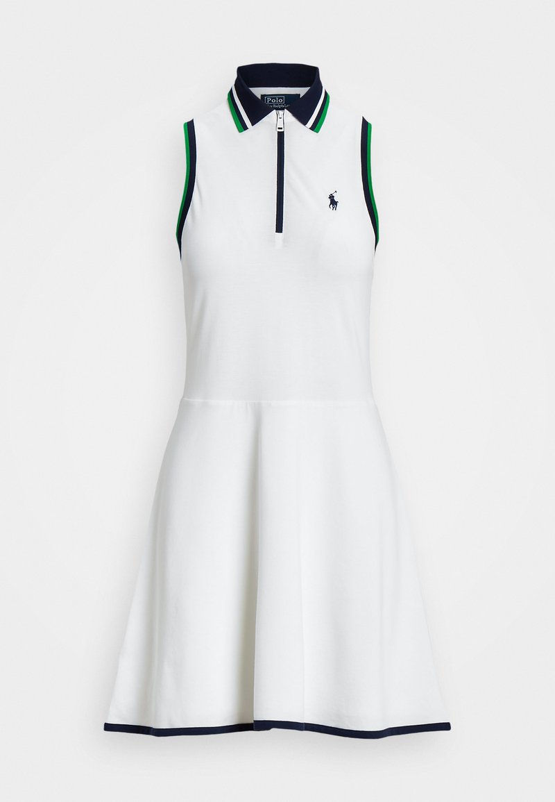 Polo Ralph Lauren SLEEVELESS DAY DRESS - Jersey dress - pure white multi/off-white - Zalando.co.uk