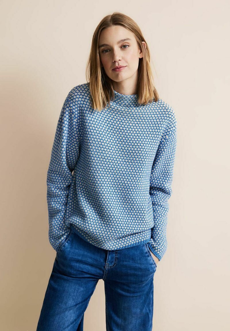 Street One ZWEIFARBIGER - Jumper - blau/light blue - Zalando