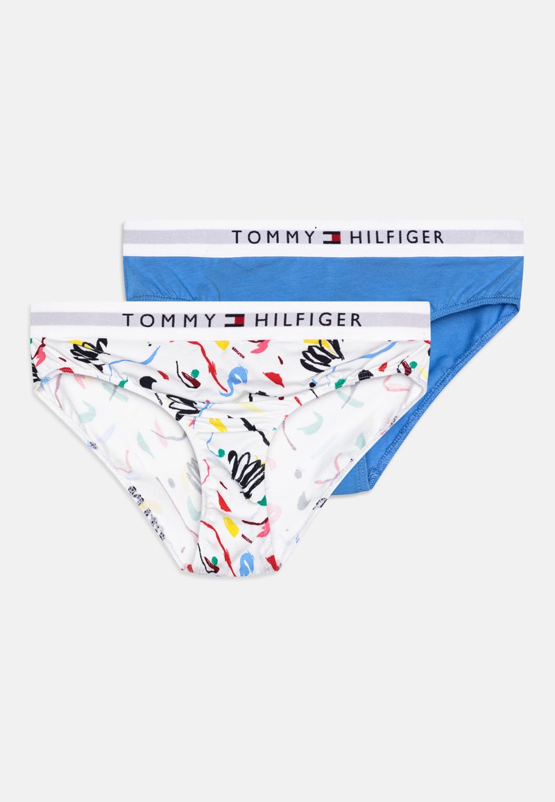 Tommy Hilfiger PRINT 2 PACK - Slip - white/blue/weiß - Zalando.de