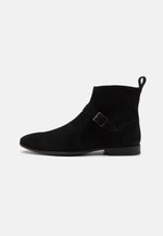 Pier One LEATHER - Kotníkové boty - black/černá - Zalando.cz