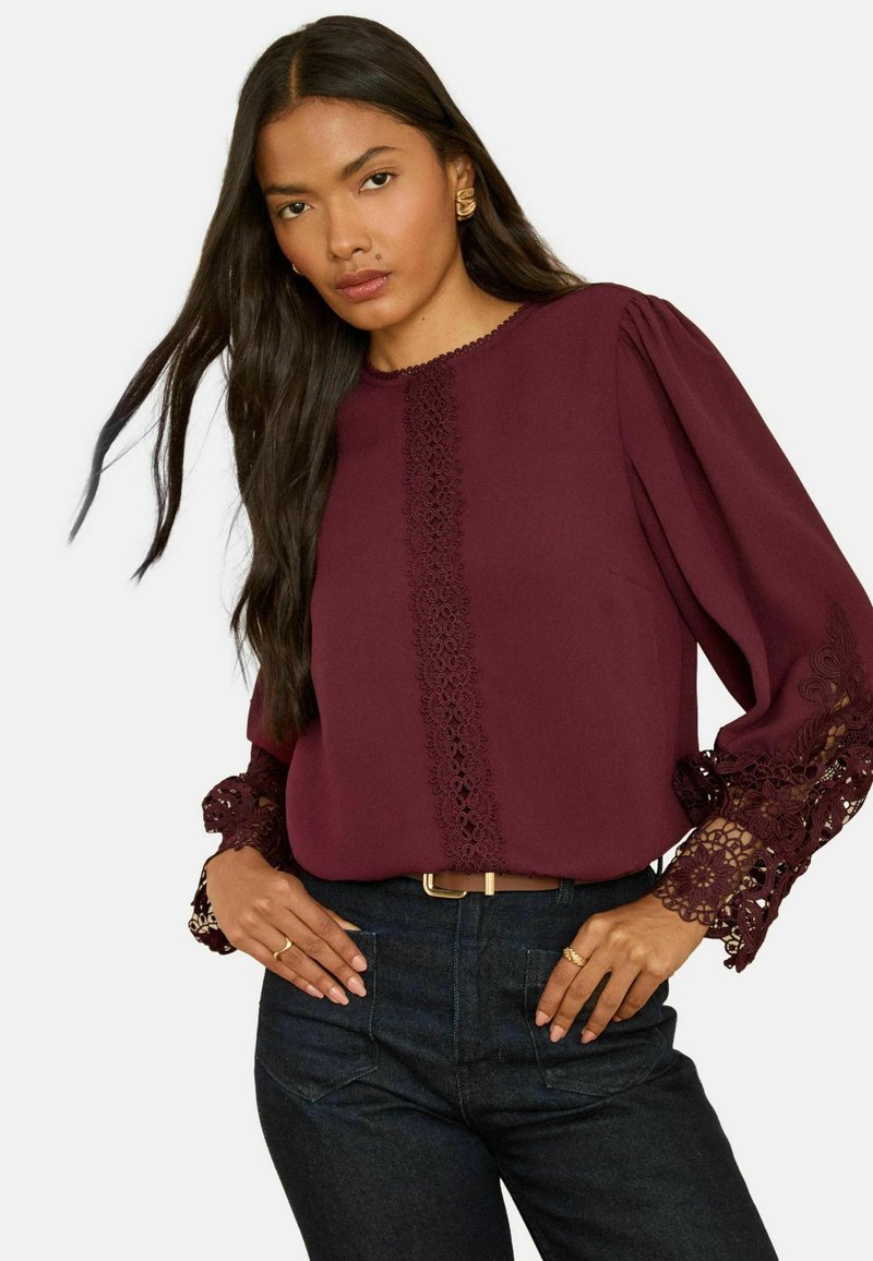 Love & Roses Bluse - burgundy red/rot-meliert - Zalando