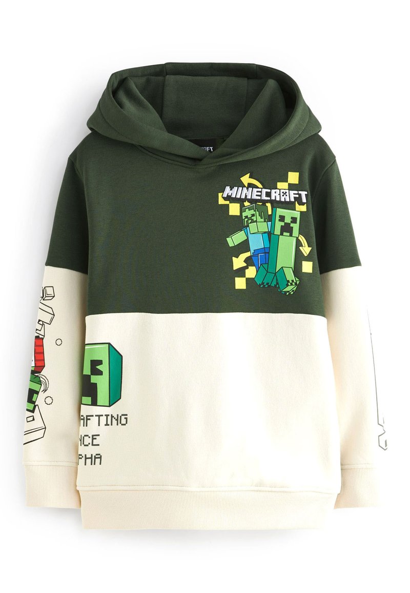 Next COLOURBLOCK MINECRAFT - Hoodie - khaki green cream/groen - Zalando.nl