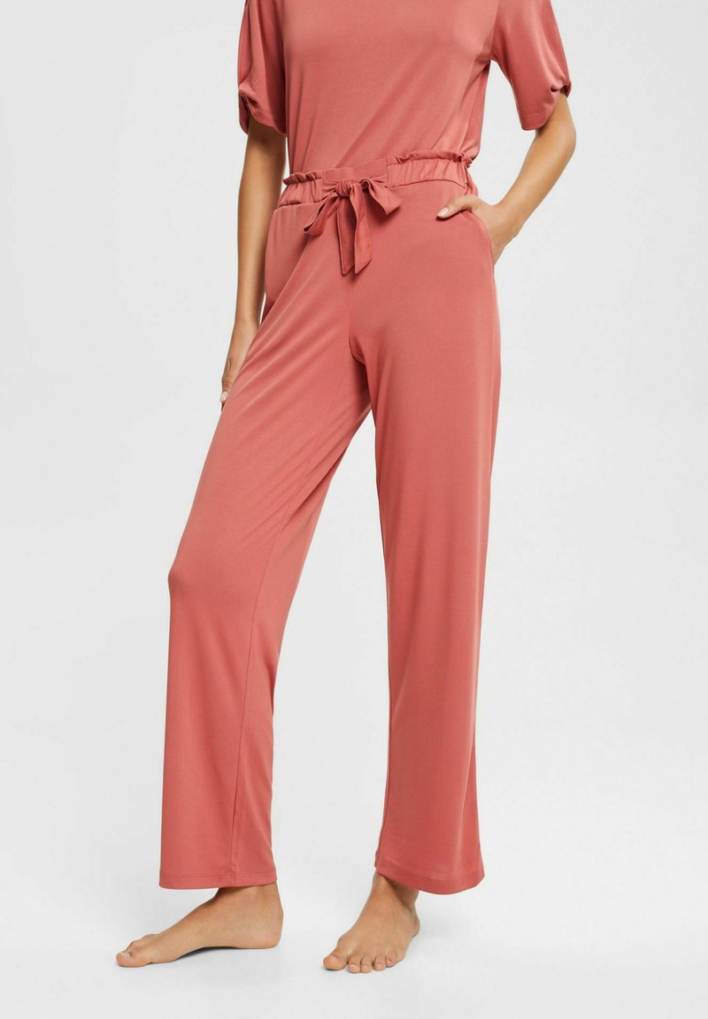 Esprit EVERYDAY LONG - Bas de pyjama - terracotta/marron chiné - ZALANDO.BE