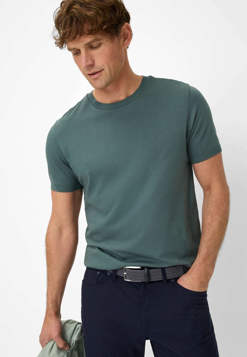 BRAX STYLE TREVOR - Basic T-shirt - thyme/green - Zalando