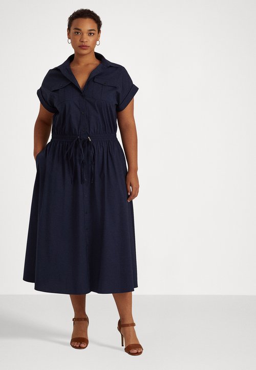 Lauren Ralph Lauren Woman LILLIANNA ELBOW SLEEVE DAY DRESS - Jerseykleid - refined navy ...