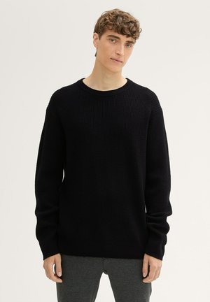 TOM TAILOR DENIM Strickpullover - black/schwarz - Zalando.ch