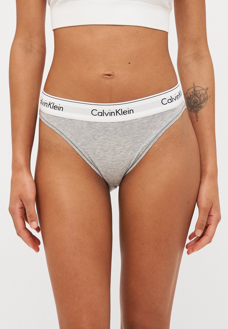 Calvin Klein Underwear HIGH LEG - Briefs - grey heather/grey - Zalando.co.uk