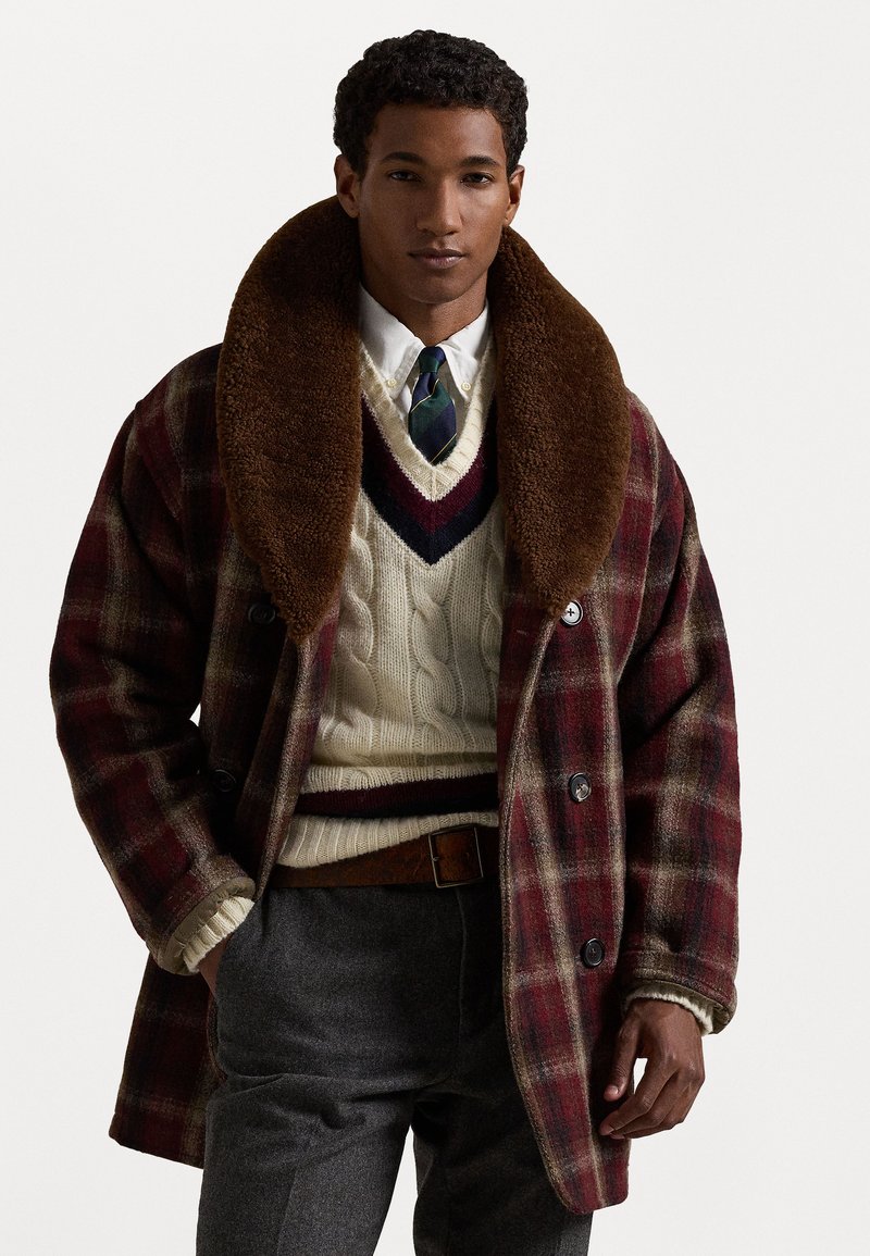 Polo Ralph Lauren LINED COAT - Winter coat - red brown/light red ...