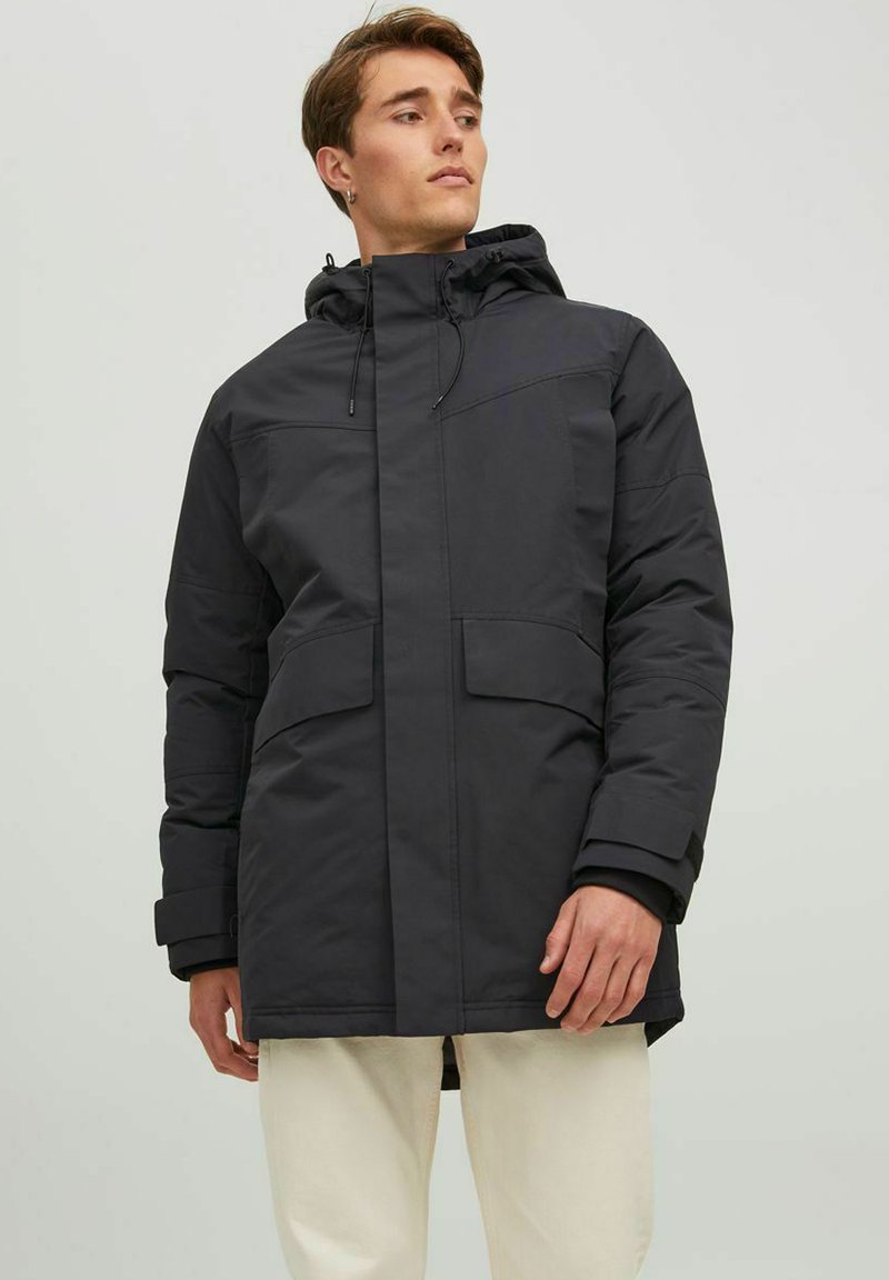 Jack And Jones Premium Premium Tech Parka Black Schwarz Zalando Ch