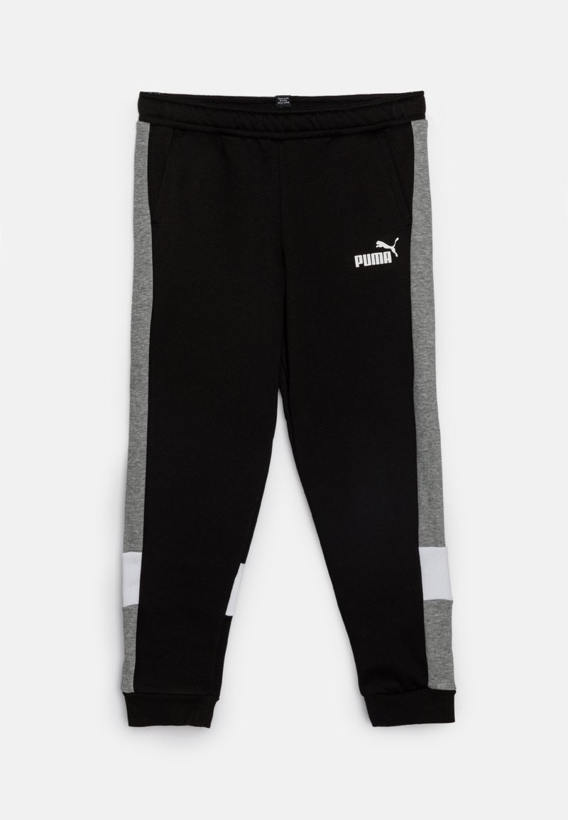 Puma BLOCK - Tracksuit bottoms - black - Zalando