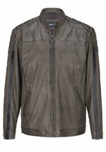 John F. Gee Leather jacket - grey - Zalando.de