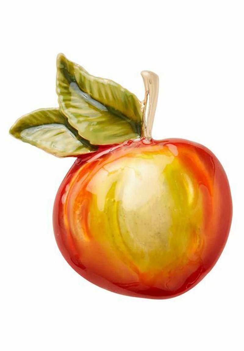 FABLE ENGLAND ENAMEL APPLE BROOCH - Broches - light red/rojo claro ...