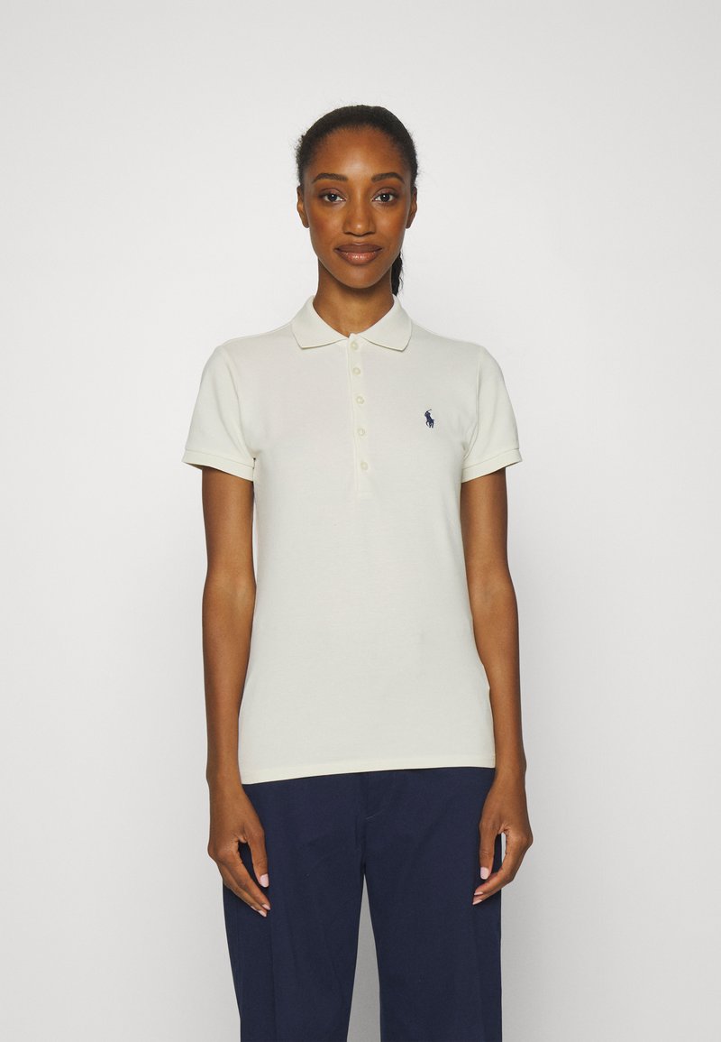 Polo Ralph Lauren JULIE SLIM SHORT SLEEVE - Polo shirt - parchment ...