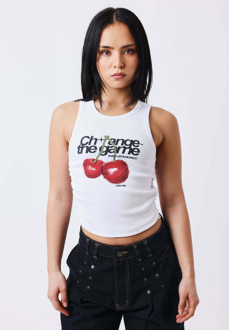 Project X Paris TOP IMPRIMÉ CERISES - Top - blanc/white - Zalando