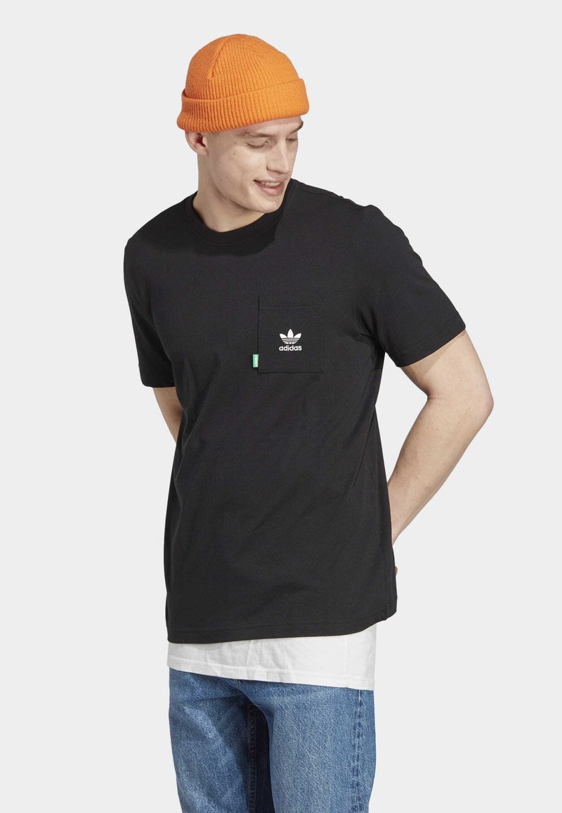 Adidas Originals Essentials T Shirt Basique Black Noir Zalando Fr