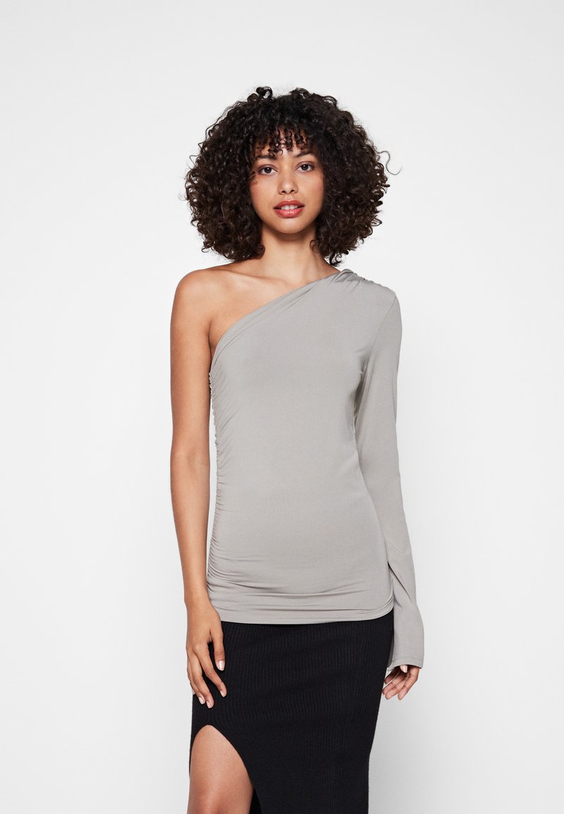 Weekday CIA ONE SHOULDER LONG SLEEVE - Long sleeved top - mole/light ...