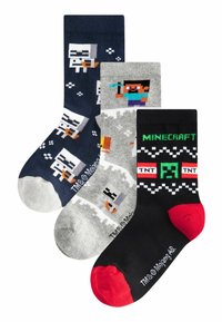 Next LICENSE 3 PACK REGULAR FIT - Strumpor - minecraft christmas/blå ...