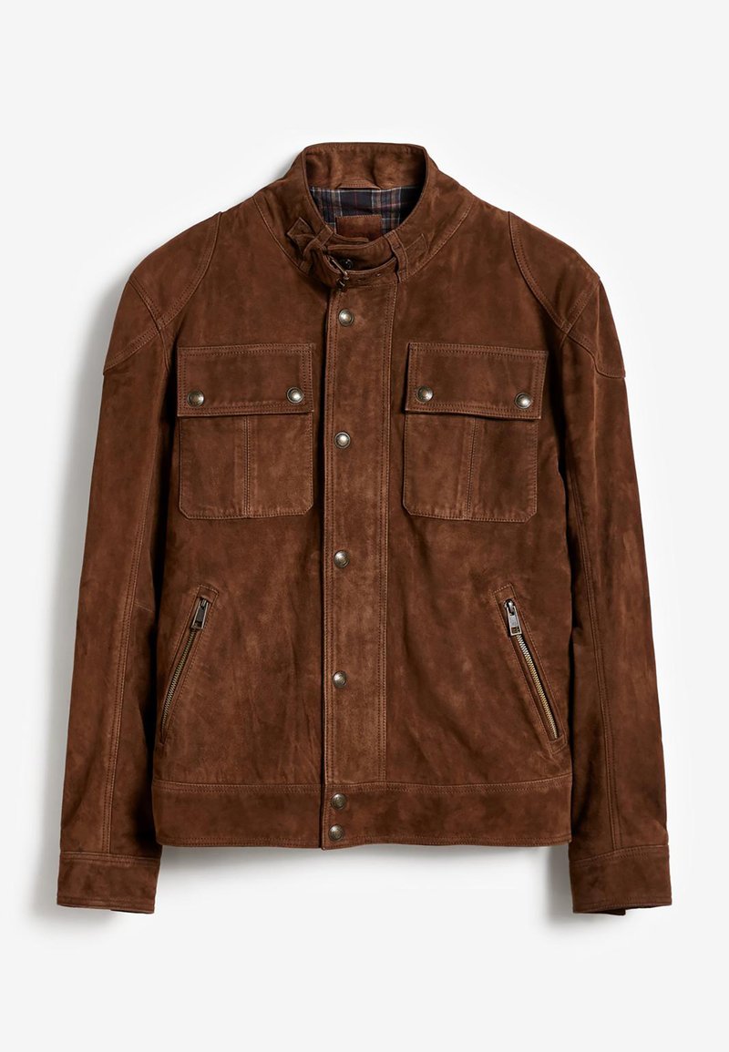 Next Leather jacket - tan - Zalando.de