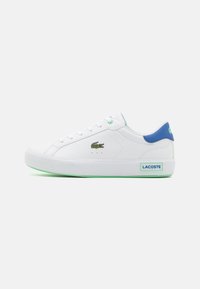 Lacoste POWERCOURT JUNIOR TRAINERS - Zapatillas - white/blue/blanco - Zalando.es