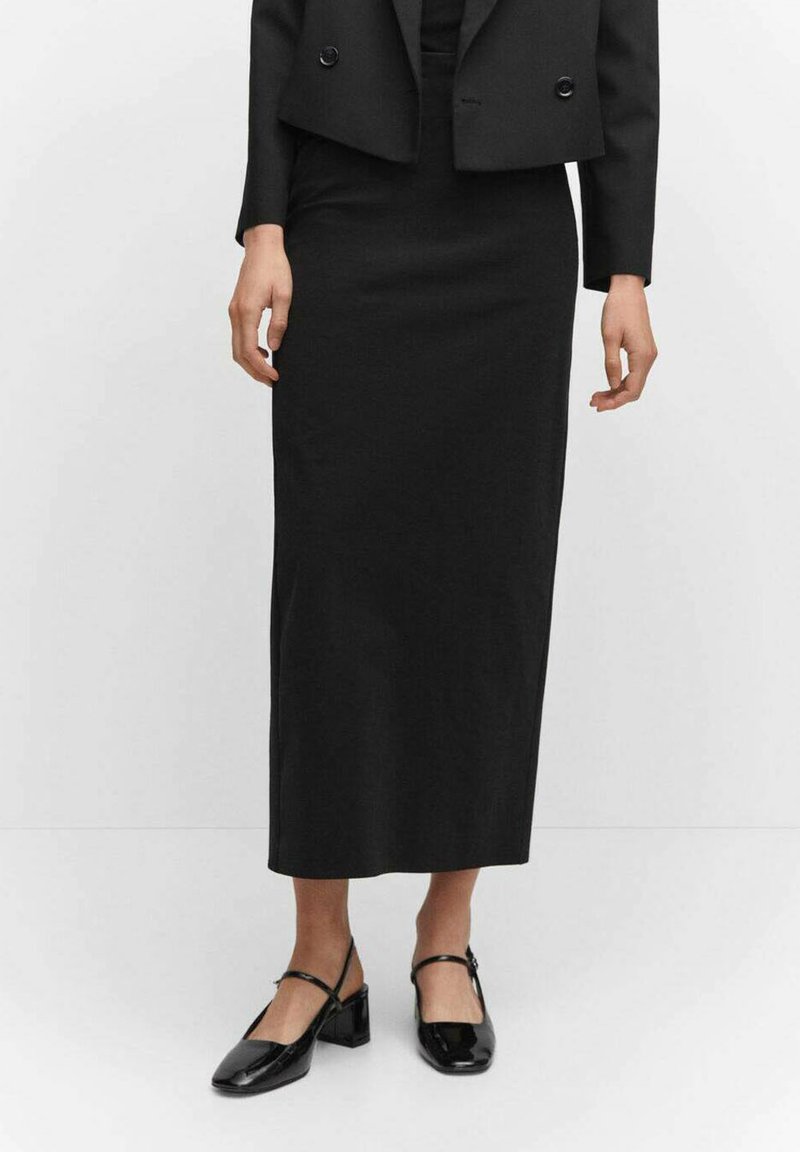 Mango JULIEN-W - Maxi skirt - schwarz/black - Zalando.co.uk