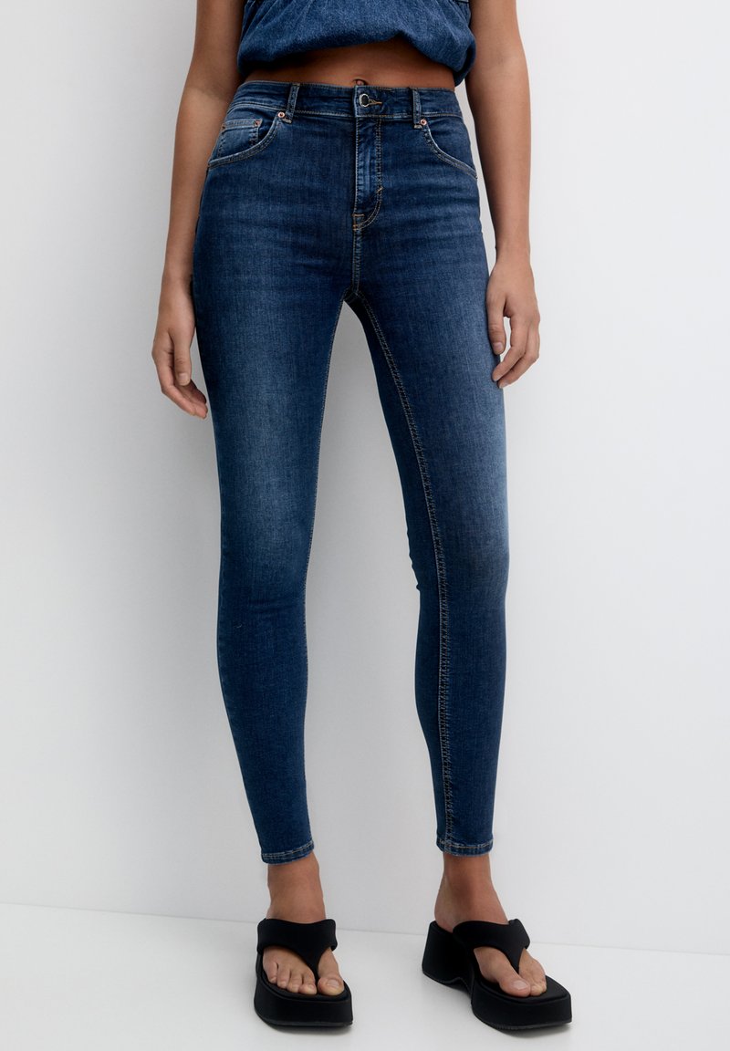 PULL&BEAR PUSH-UP - Jean slim - dark blue/bleu marine - ZALANDO.BE