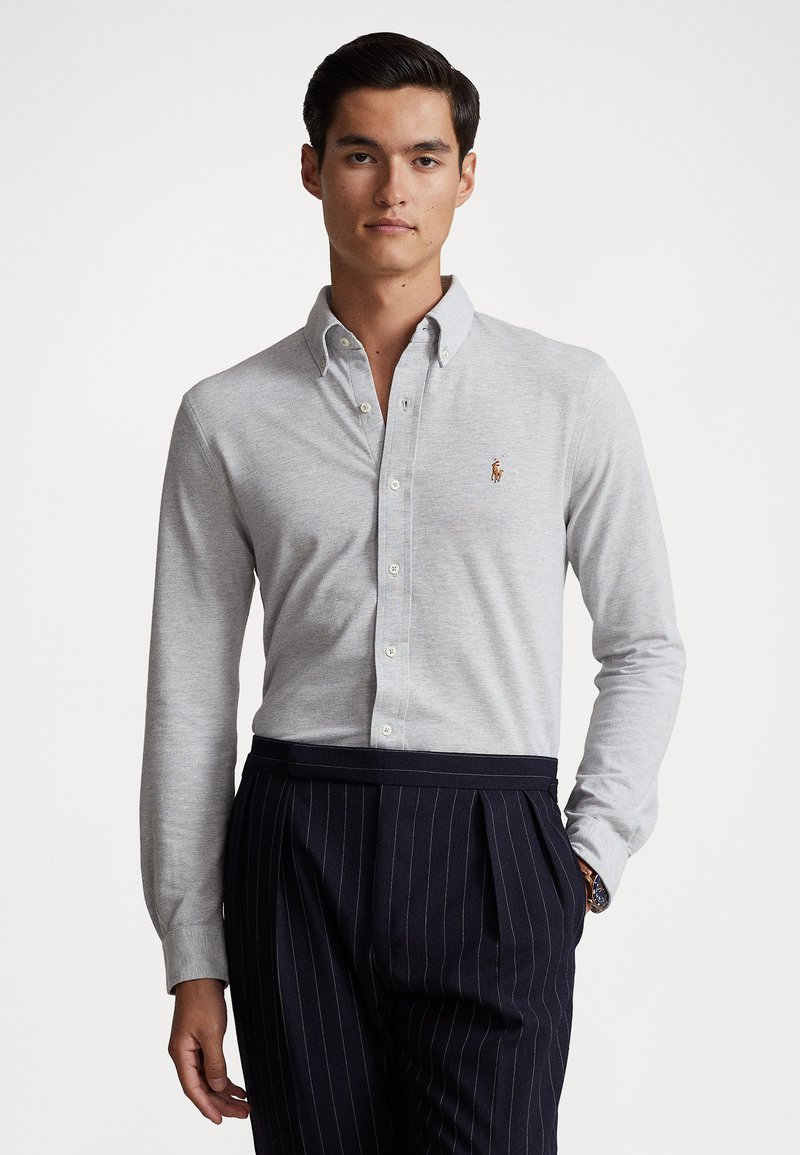 Polo Ralph Lauren KNIT OXFORD SHIRT - Overhemd - andover heather/grijs ...