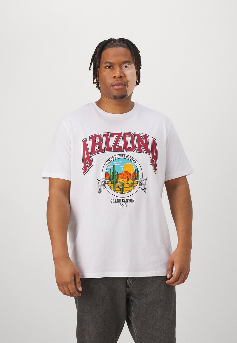 Jack & Jones JORBRADLEY MITCH TEE CREW NECK - T-shirts print - white ...