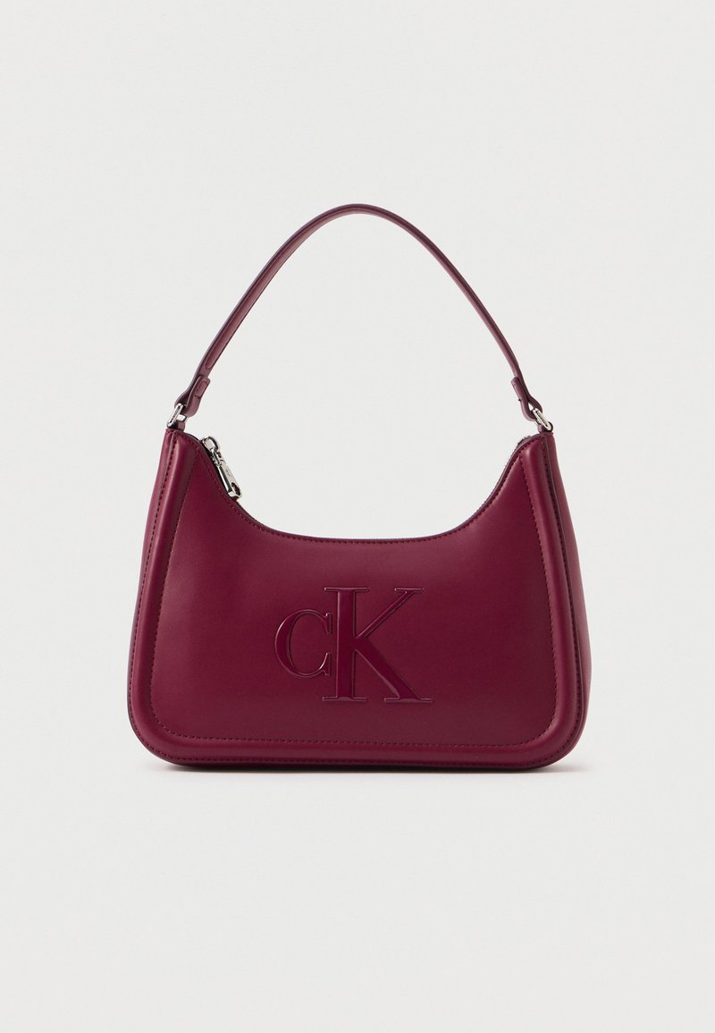Calvin Klein BOLD SMALL SHOULDER BAG - Handbag - alluring pink/bordeaux ...