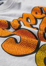 Superdry 70S SCRIPT METALLIC LOGO - T-shirt con stampa - flake grey ...