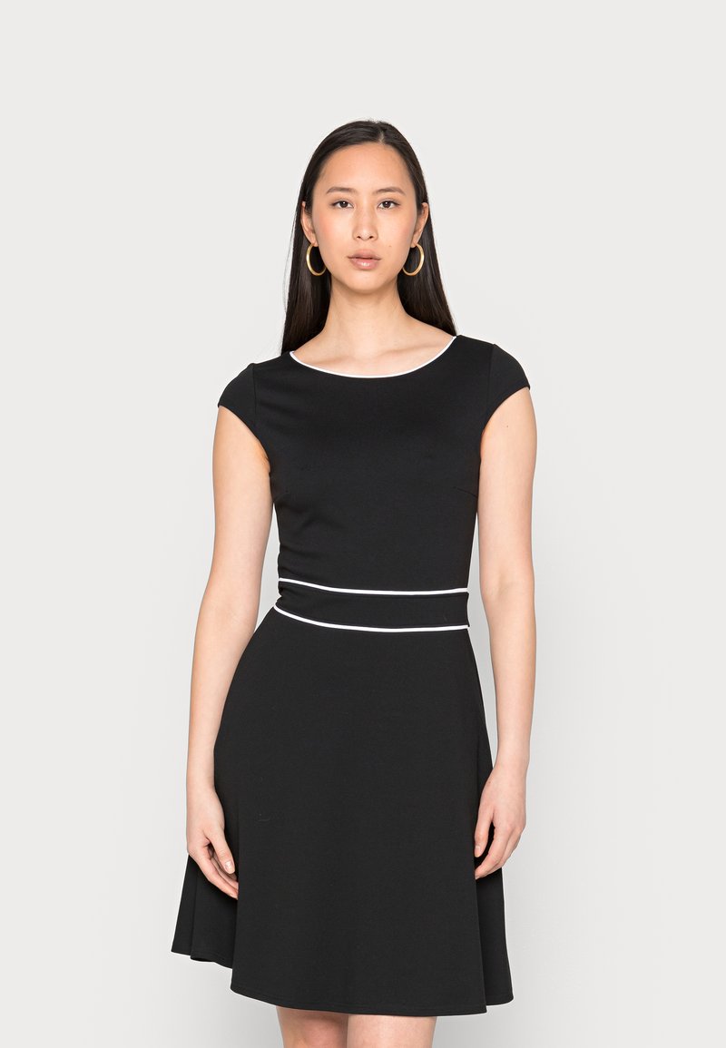 Anna Field Jersey dress - black/white/black - Zalando.de