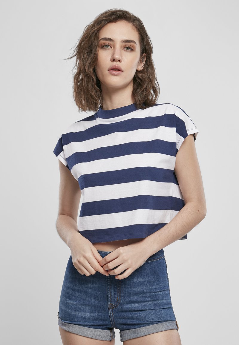 Urban Classics Stripe Camiseta Estampada Darkblue White Azul Marino