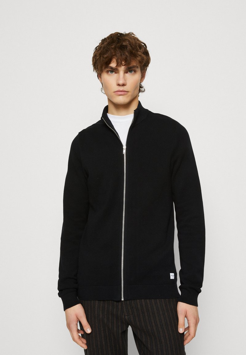 Jack & Jones JJHILL HIGH NECK CARDIGAN - Cardigan - black - Zalando.co.uk