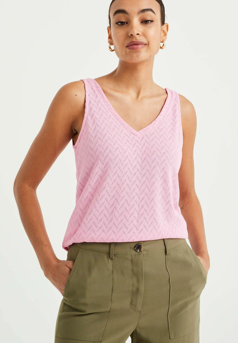 We Fashion Singlet Met Dessin Débardeur Pink Rose Clair Zalando Fr