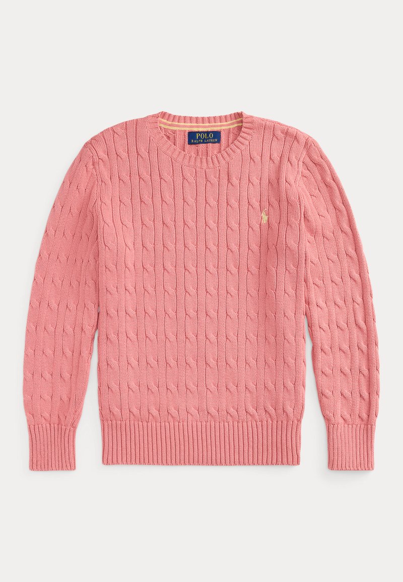 Polo Ralph Lauren CABLE-KNIT COTTON SWEATER 7-14Y - Svetr - desert rose ...