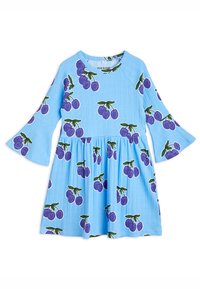 Mini Rodini PLUM TRUMPET SLEEVE DRESS - Jerseyjurk - blue/blauw ...