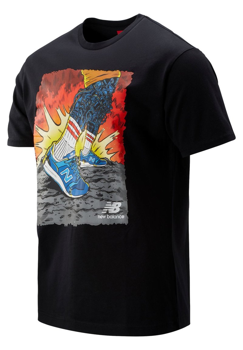 New Balance Print T-shirt - black - Zalando.de