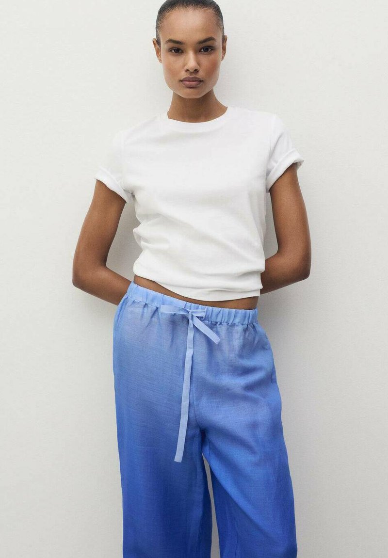 Mango - Spodnie materiałowe/granatowy - Zalando.pl