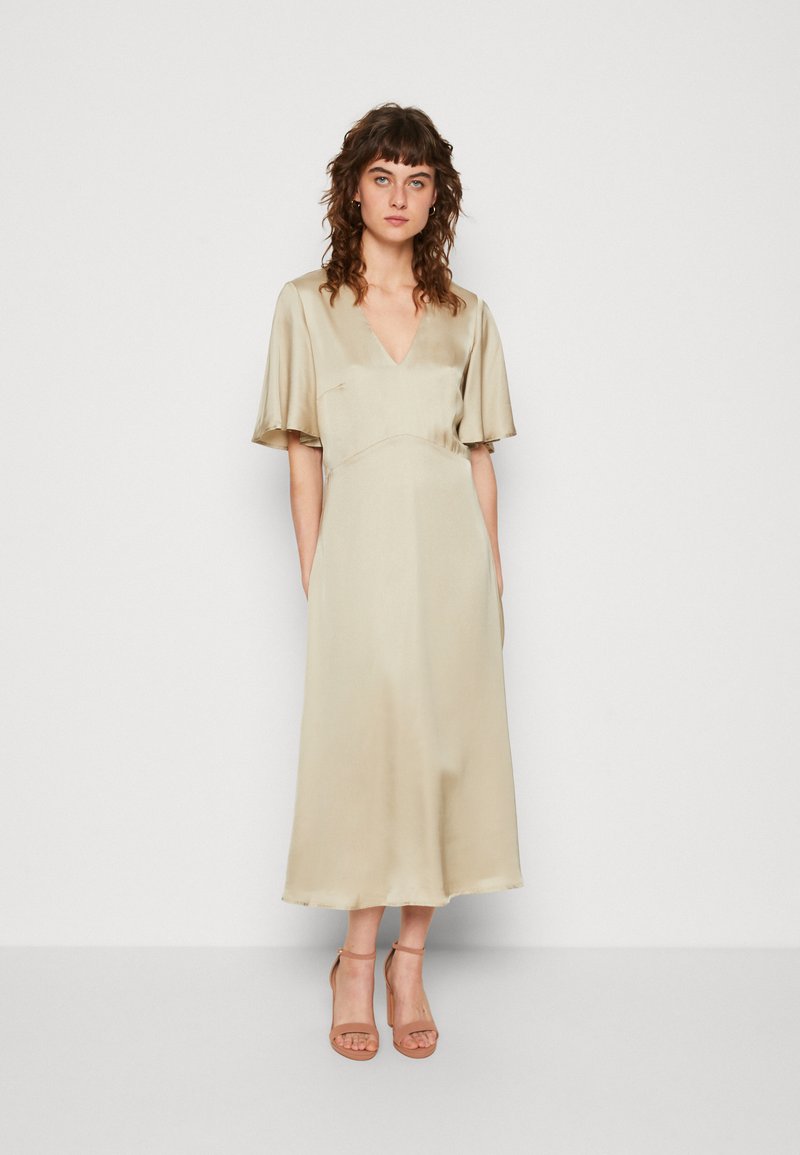 Esprit Collection MIDI V NECK - Juhlamekko - dusty green/vihreä ...